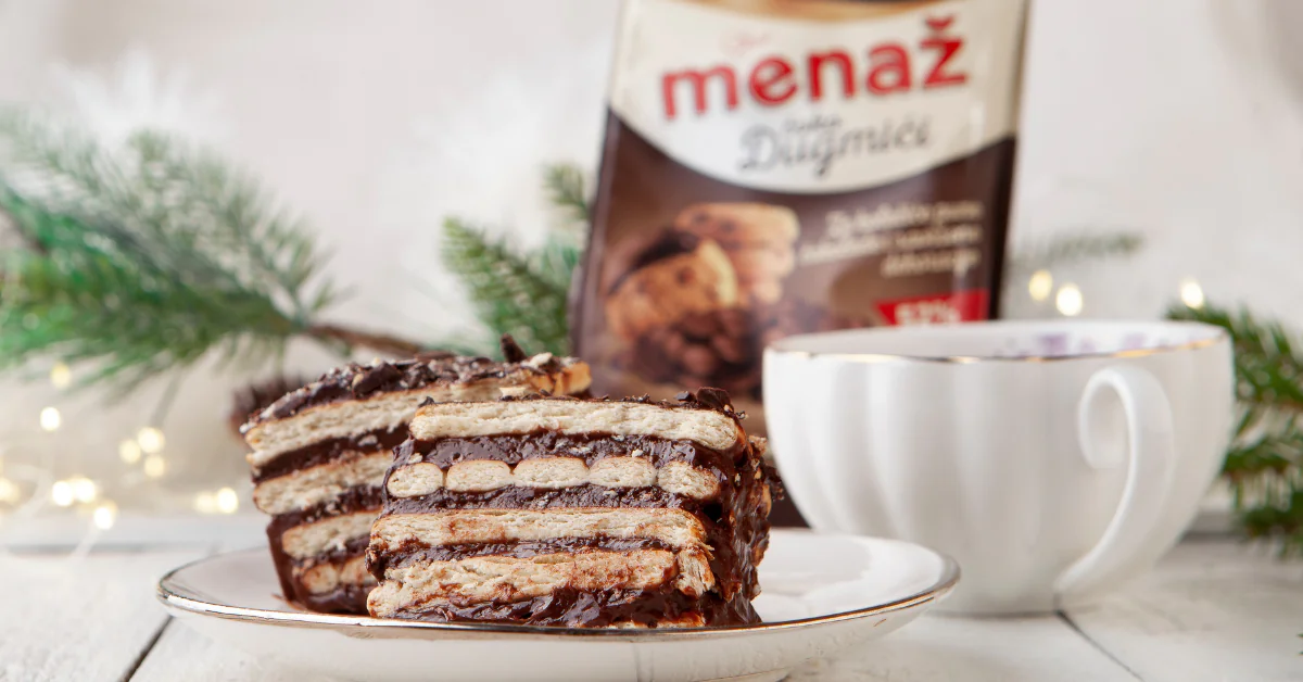 Keks torta sa pudingom od čokolade — Volim poslastice